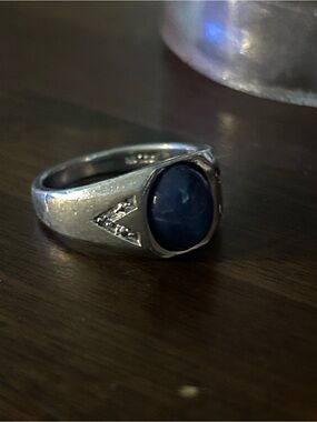 Accessories | 925 Ar Marking Star Sapphire Sterling Silver Ring With ...
